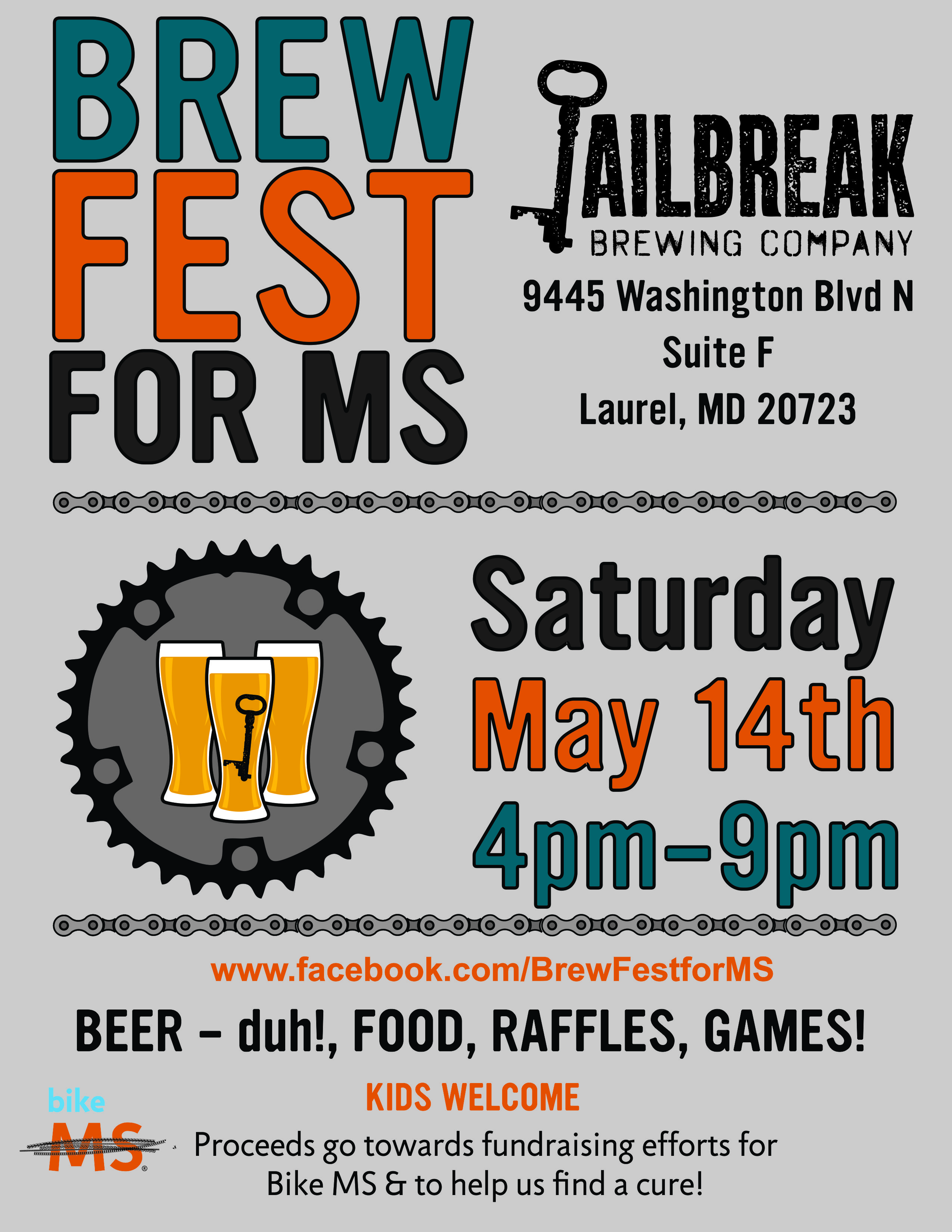 2nd Annual Brew Fest for MS - Jailbreak Foodworks & Brewing Company