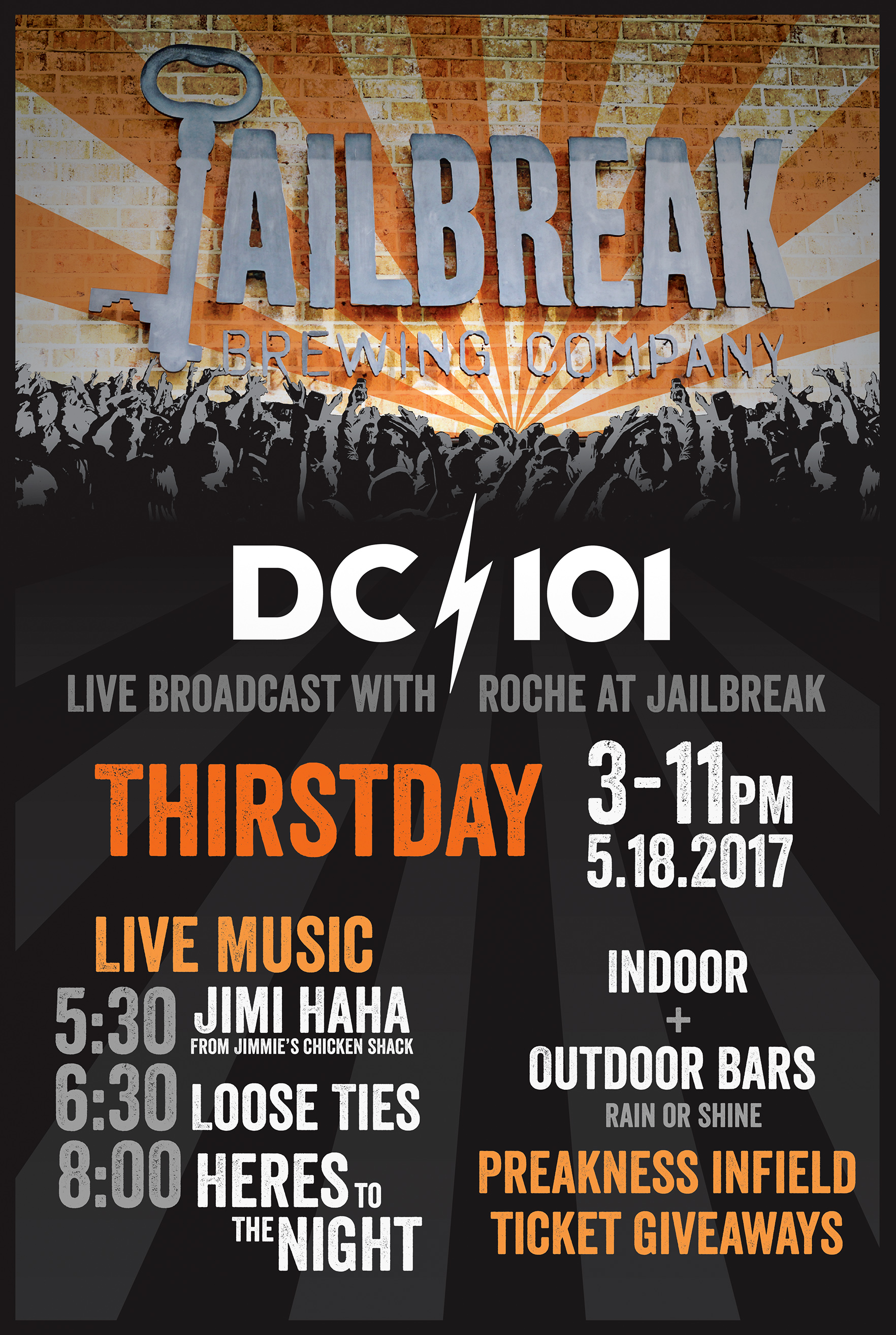 Thirstday with DC 101 - Jailbreak Foodworks & Brewing Company